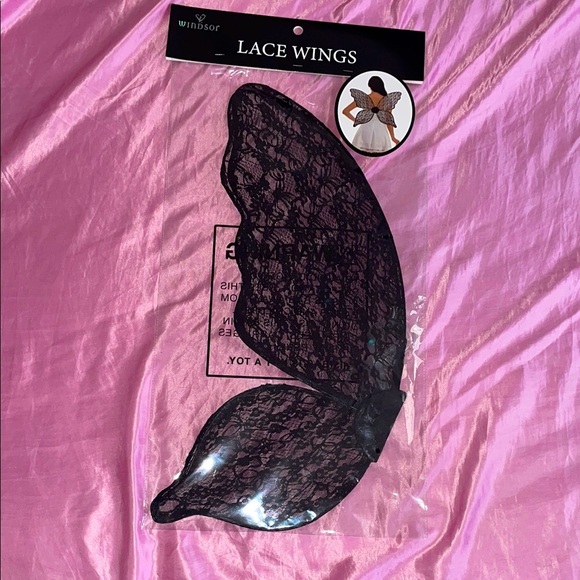 Windsor | Accessories | Nwt Windsor Black Lace Fairy Wings | Poshmark